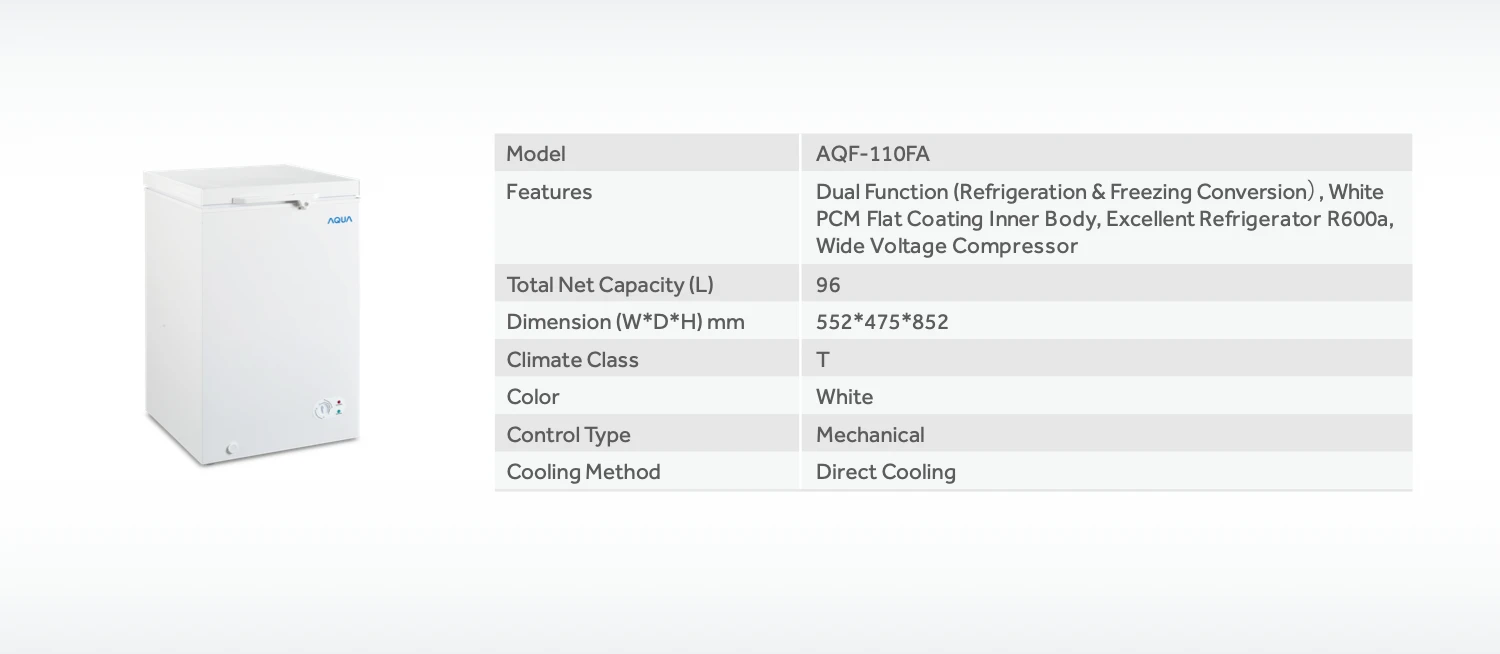 Jual COLD CHAIN AQF-110FA - Januari 2026 | AQUA Elektronik